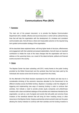 Communications Plan | PDF