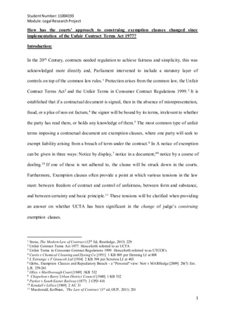 Legal Research Project - Contract | PDF