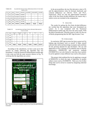 First Finite Divided Difference Calculator Using MIT App Inventor 2 | PDF