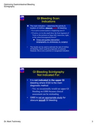 Optimizing Gastrointestinal Bleeding Scintigraphy | PDF | Digestive ...