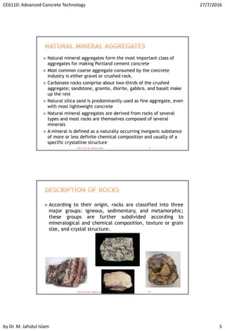 Ce6110 lecture 1-aggregate | PDF