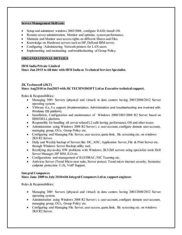 Rajiv CV | DOCX | IT and Internet Support | Internet