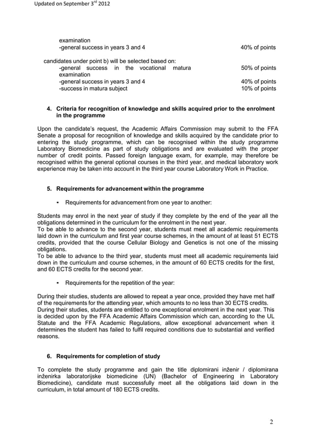 PROSPECTUS_Laboratory_Biomedicine_-_Bachelor | PDF