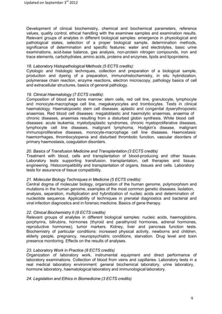 PROSPECTUS_Laboratory_Biomedicine_-_Bachelor | PDF