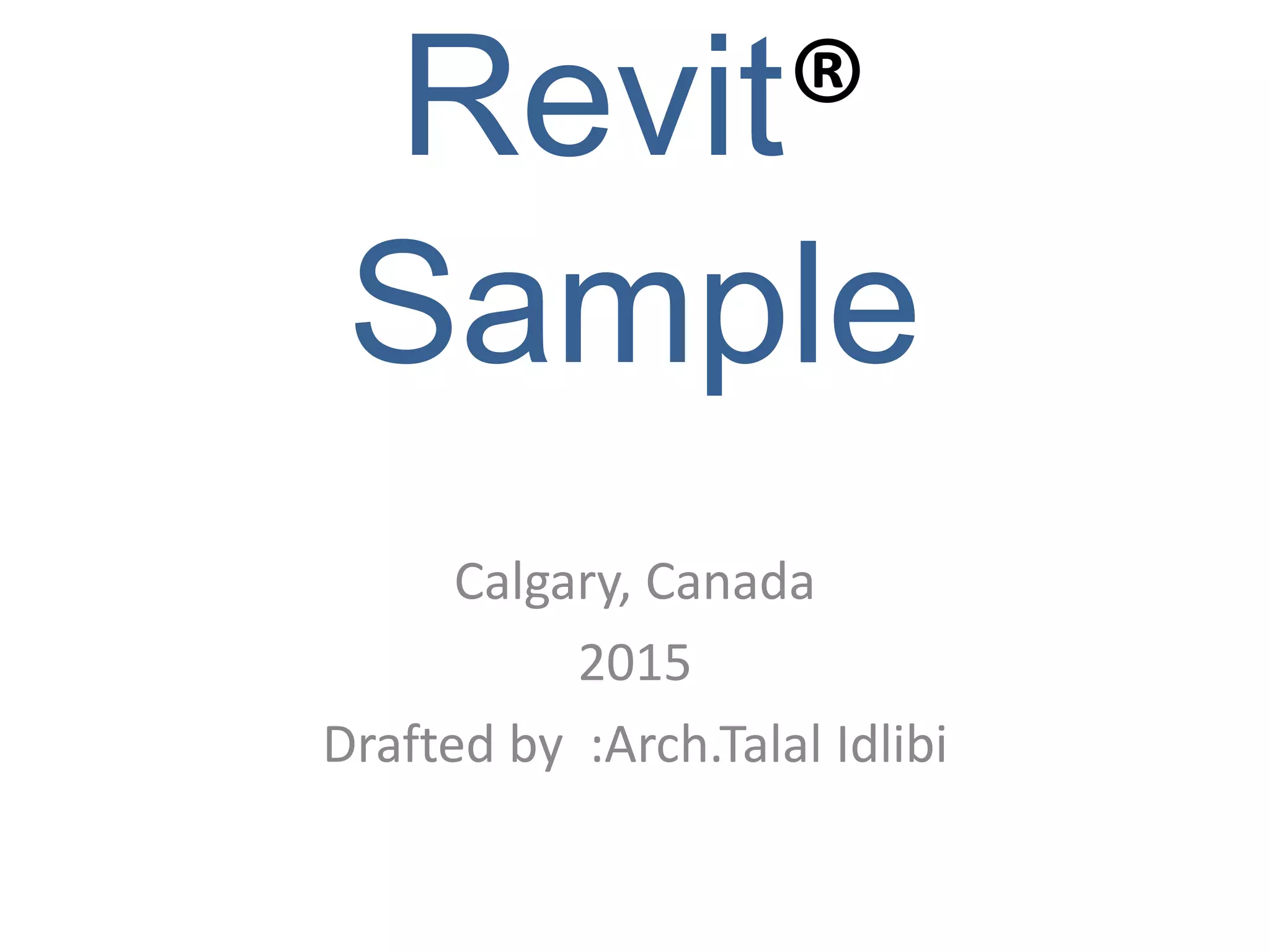 Revit ® Sample | PPT