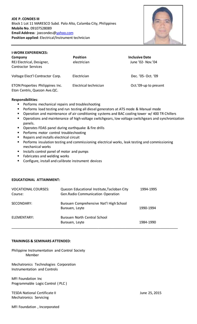 Joe Condes lll resume | DOCX
