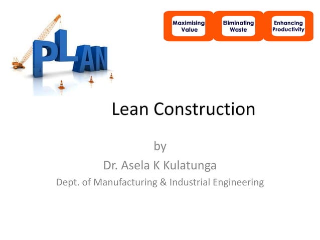 Ce 696 lean construction | PDF | Construction Industry | Industries