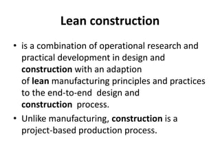 Ce 696 lean construction | PDF