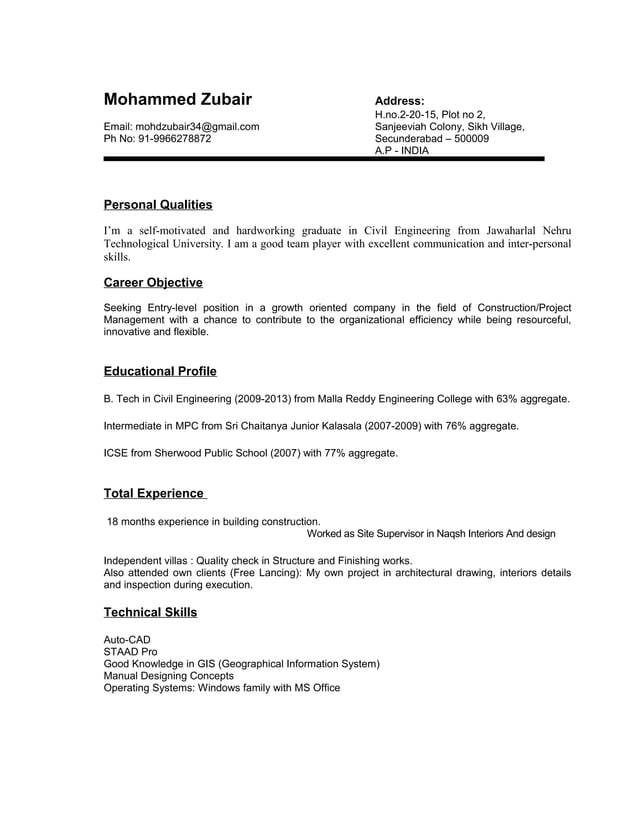 Resume - Zubair (1) | PDF