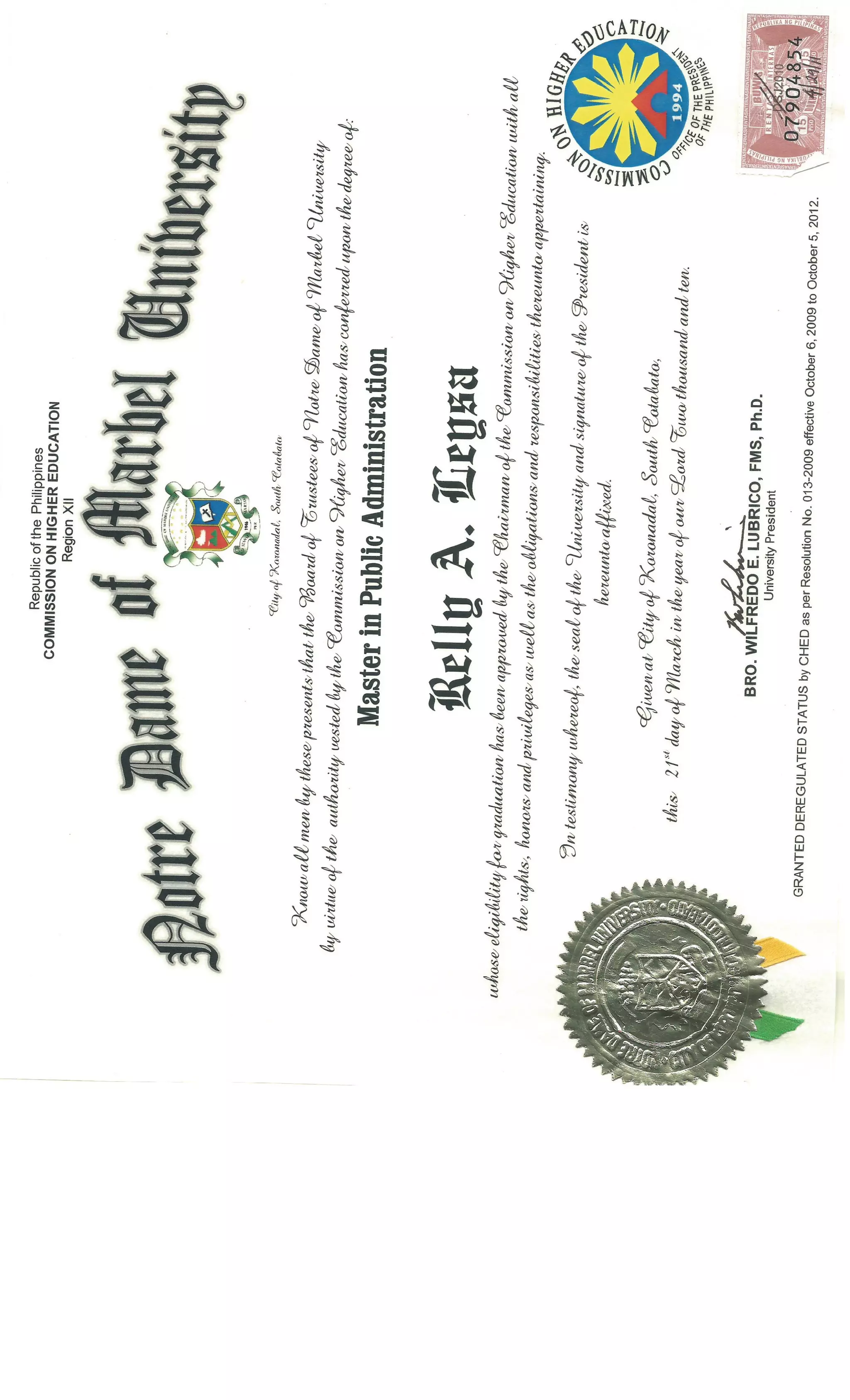 transcript.diploma graduate.relly leysa | PDF