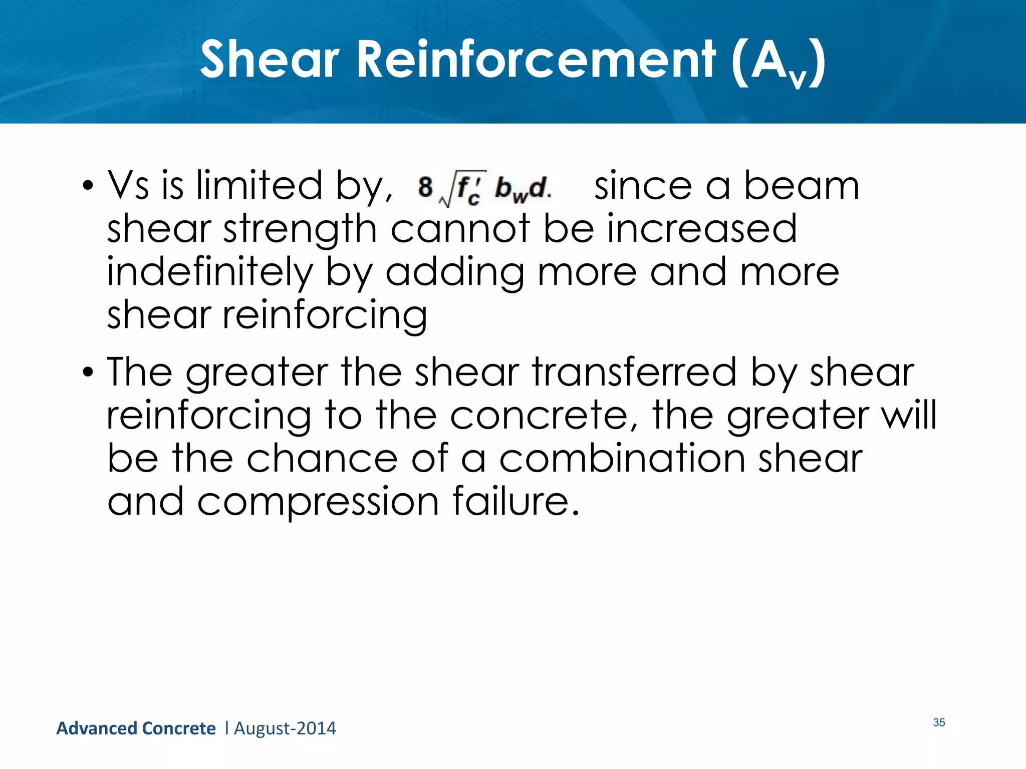 CE72.52 - Lecture 3b - Section Behavior - Shear and Torsion | PPTX