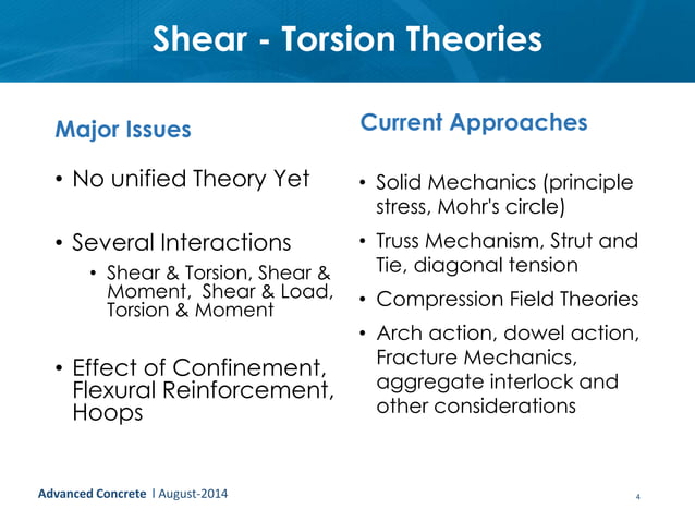 CE72.52 - Lecture 3b - Section Behavior - Shear and Torsion | PPTX