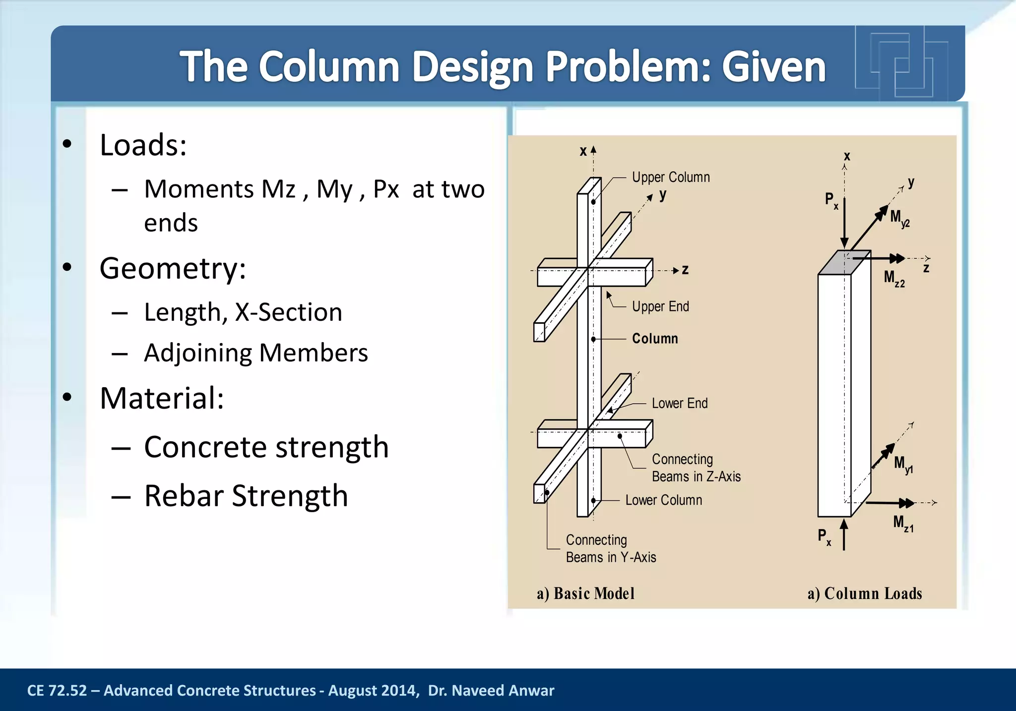 CE 72.52 - Lecture 5 - Column Design | PPTX