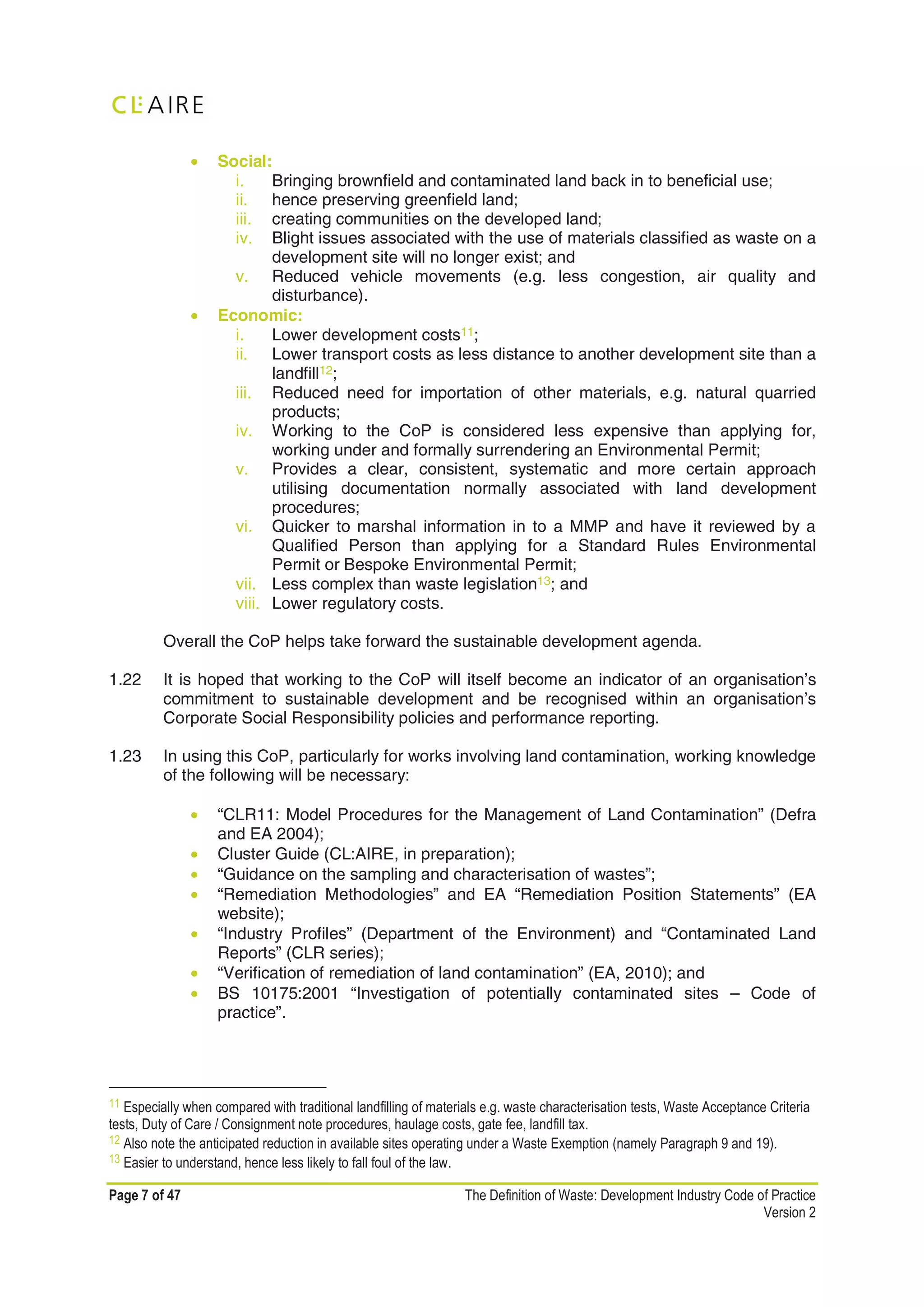 Definition of Waste. Development Industry Code of Practice | PDF