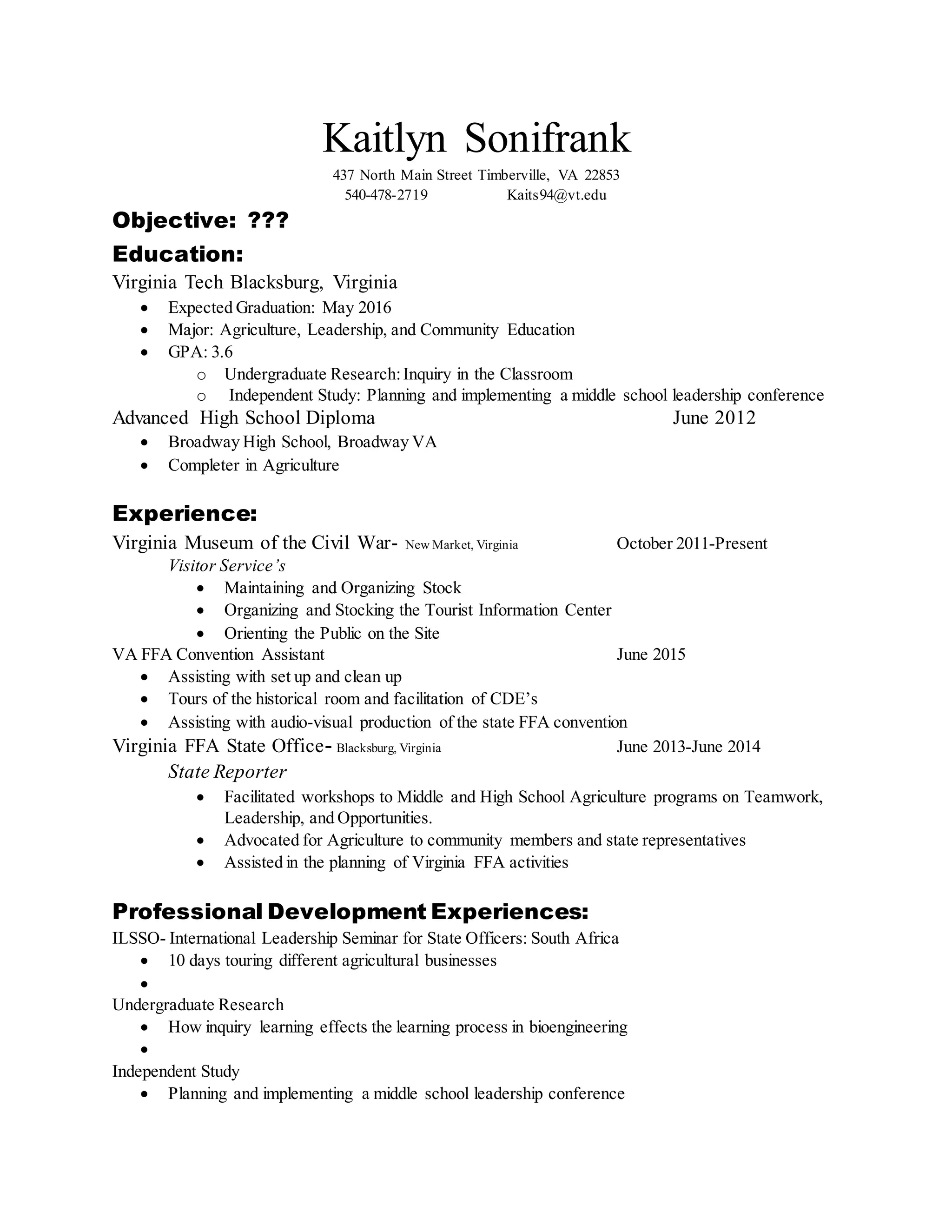 Kaitlyn's Resume | DOCX