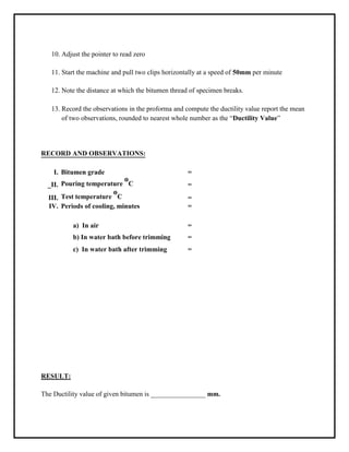 Ce8611 Highway Engineering Laboratory Manual | PDF