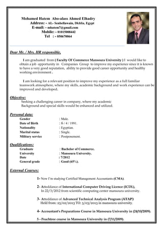 mhatem cv | PDF