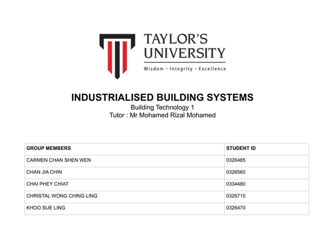 Building Technology I Project 1 | PDF