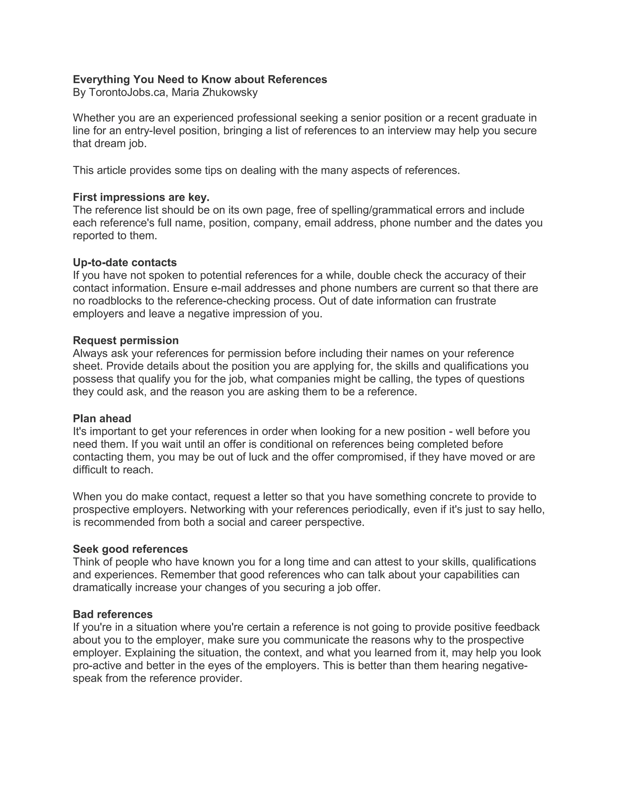 Everything You Need to Know about References | DOC