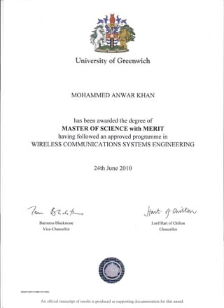 MS Certificate | PDF