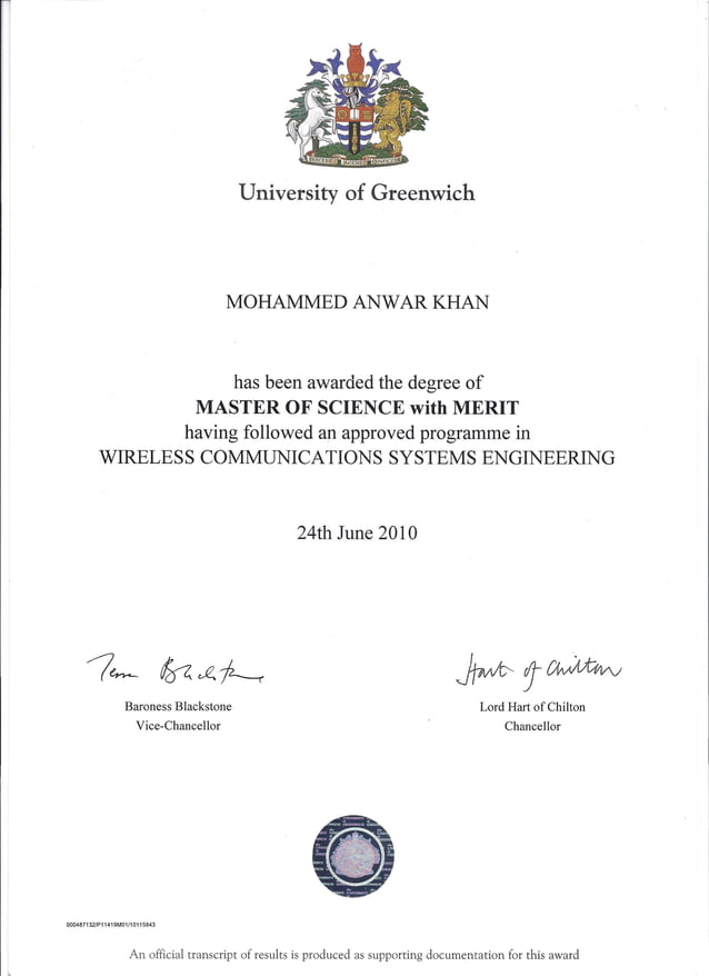 MS Certificate | PDF
