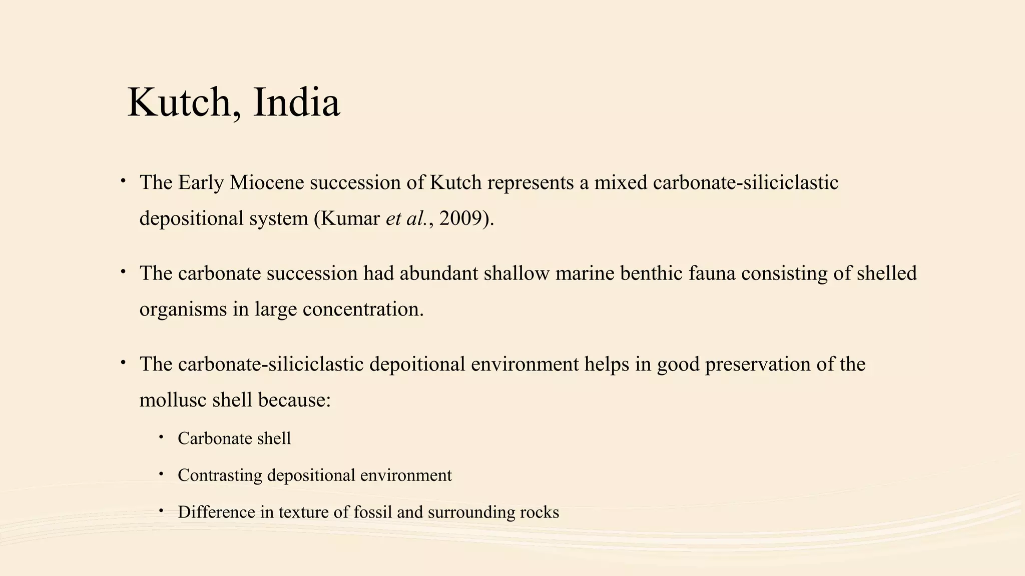 Paleoecology of Bivalves from Lower Miocene of Kutch, India | PPT | Biological Sciences | Science