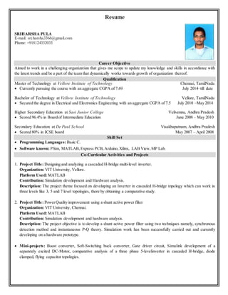 SRI HARSHA PULA_resume | PDF
