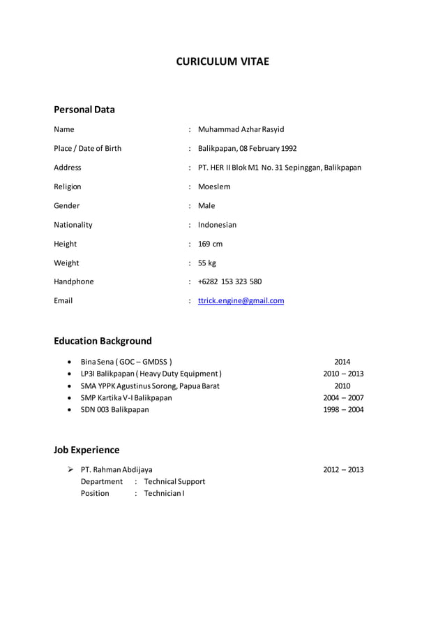 CURICULUM VITAE | DOCX