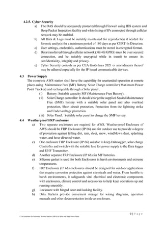 Weather Station for Solar PV Plant – As per CAE 2025 Guidelines | PDF