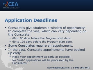 CEA Spanish Visa Tutorial for Study Abroad | PPT
