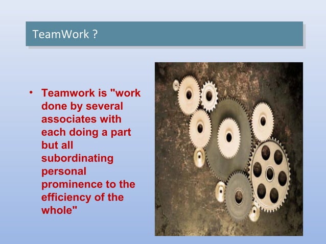 team work | PPT