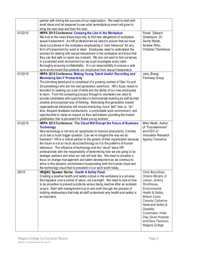 Co-Curricular Record - Kowcur