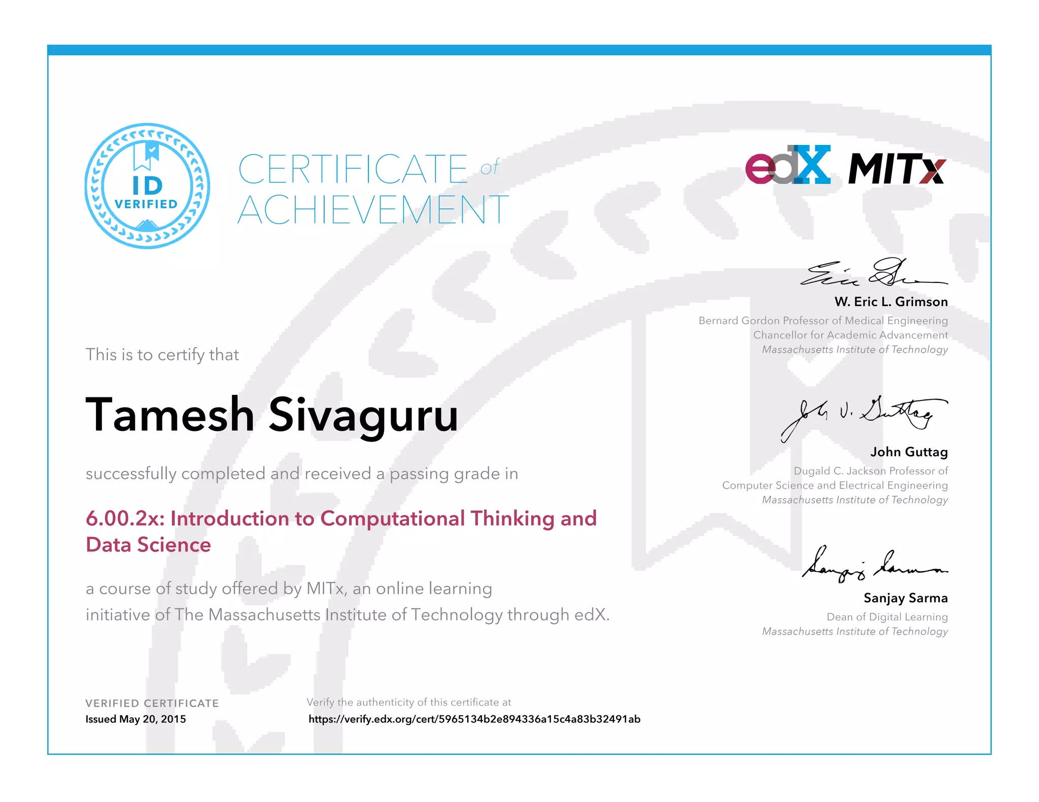 6.00.2x Certificate | PDF