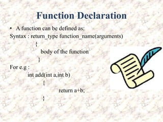 Inline Functions and Default arguments | PPTX