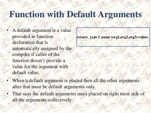 Inline Functions and Default arguments