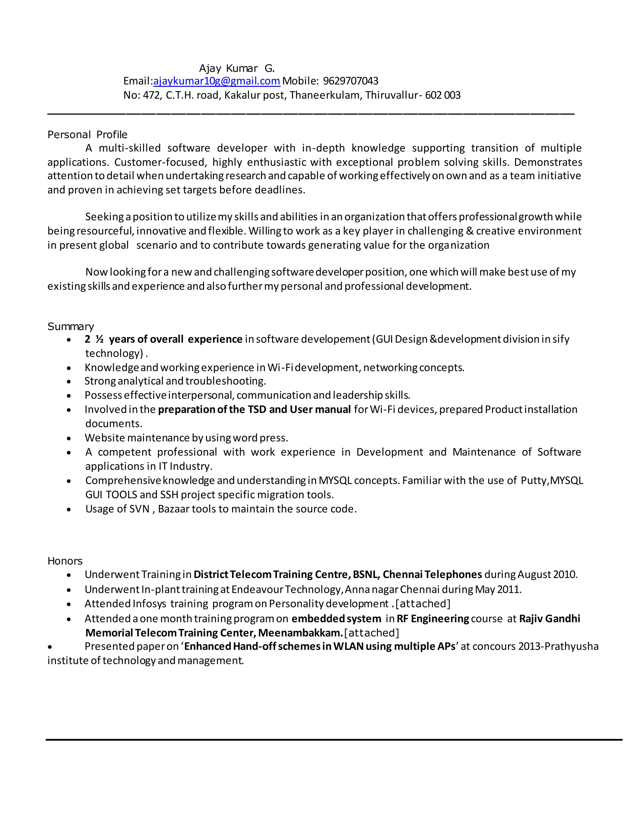 Ajay_resume_final (1) | PDF