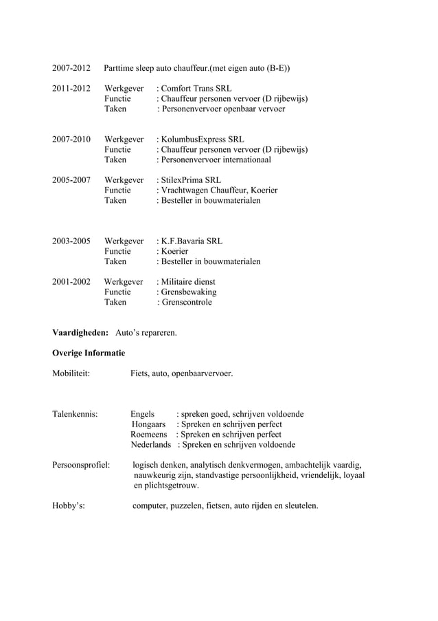 CV csaby met foto | PDF