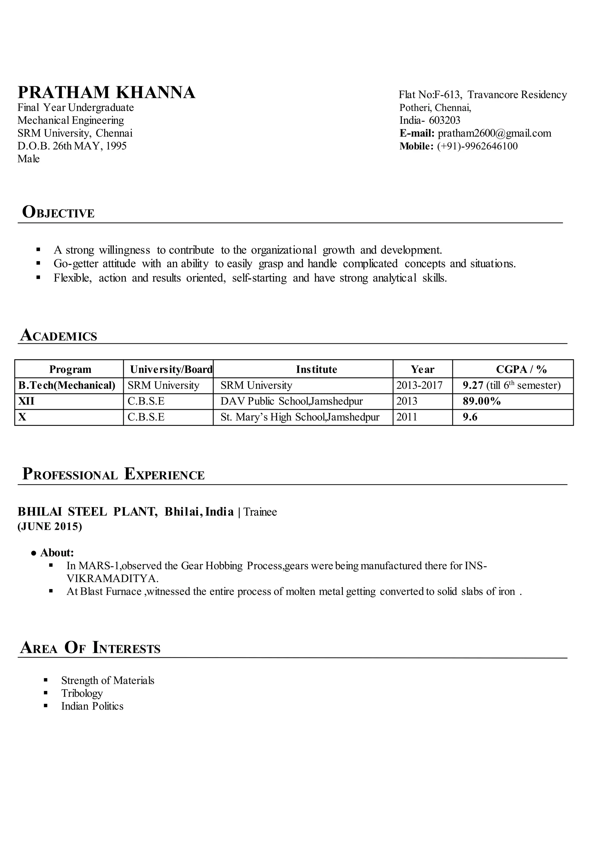 final resume of pratham | DOCX