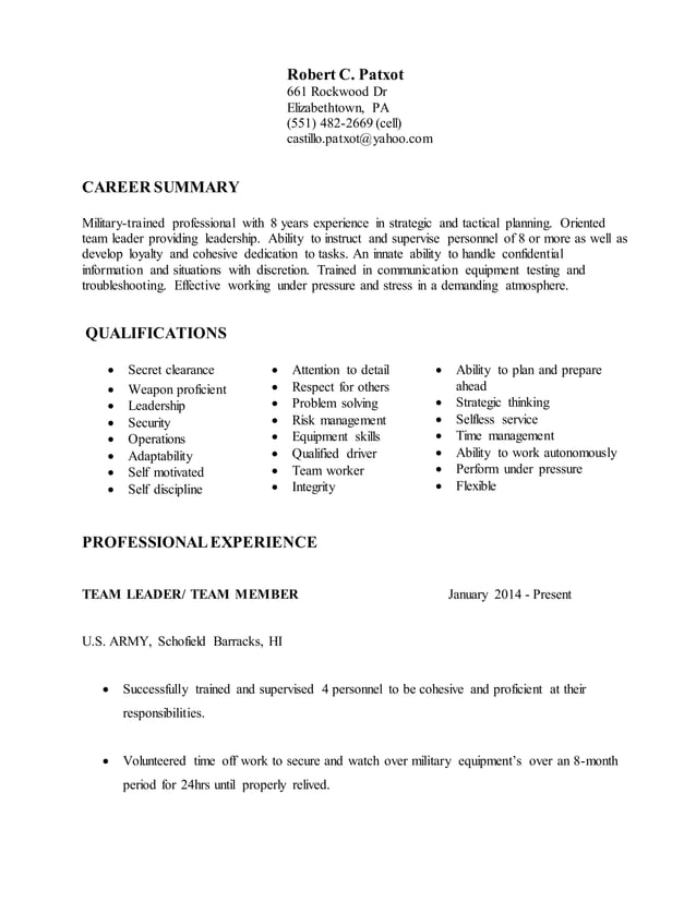 Robert RESUME | DOCX