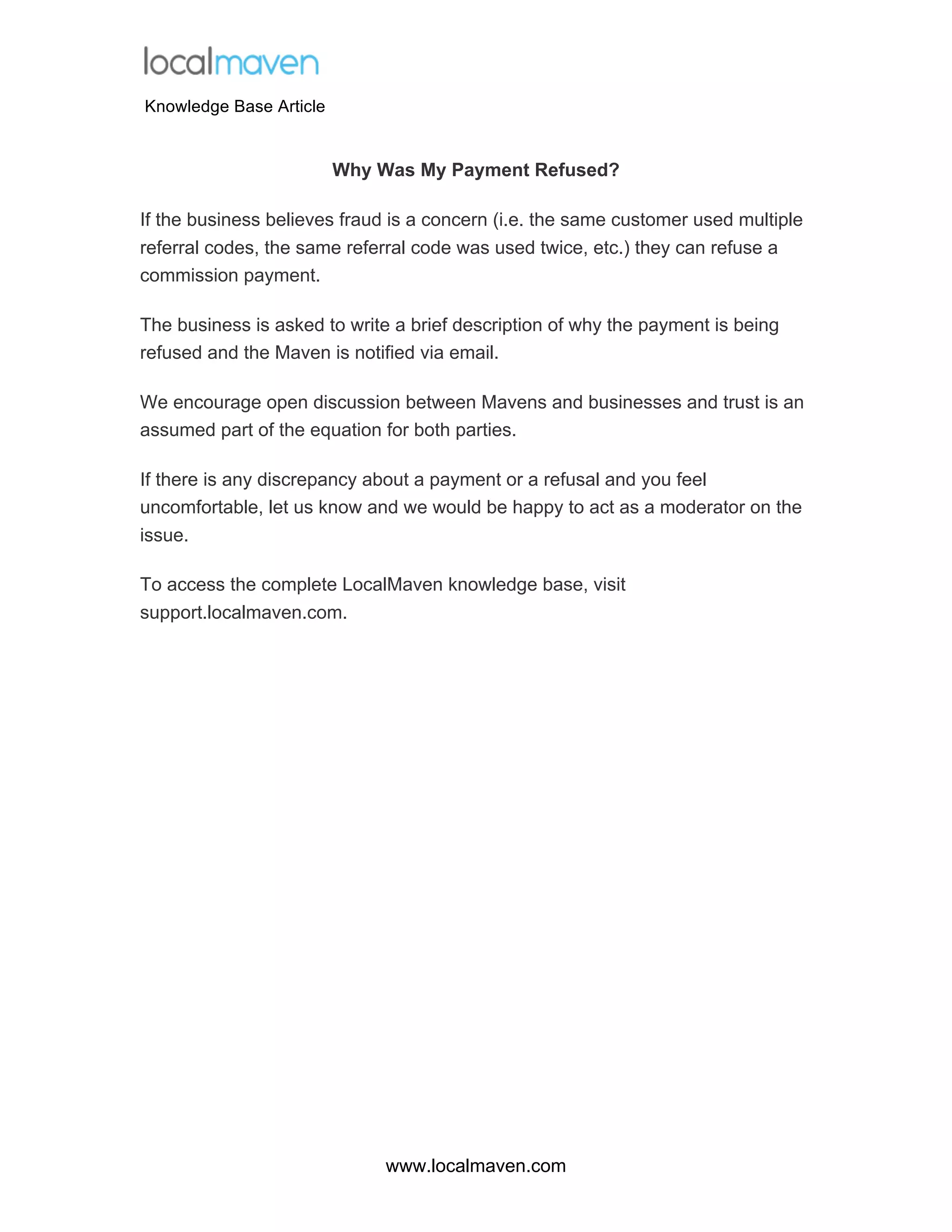 Why was my payment refused? | PDF