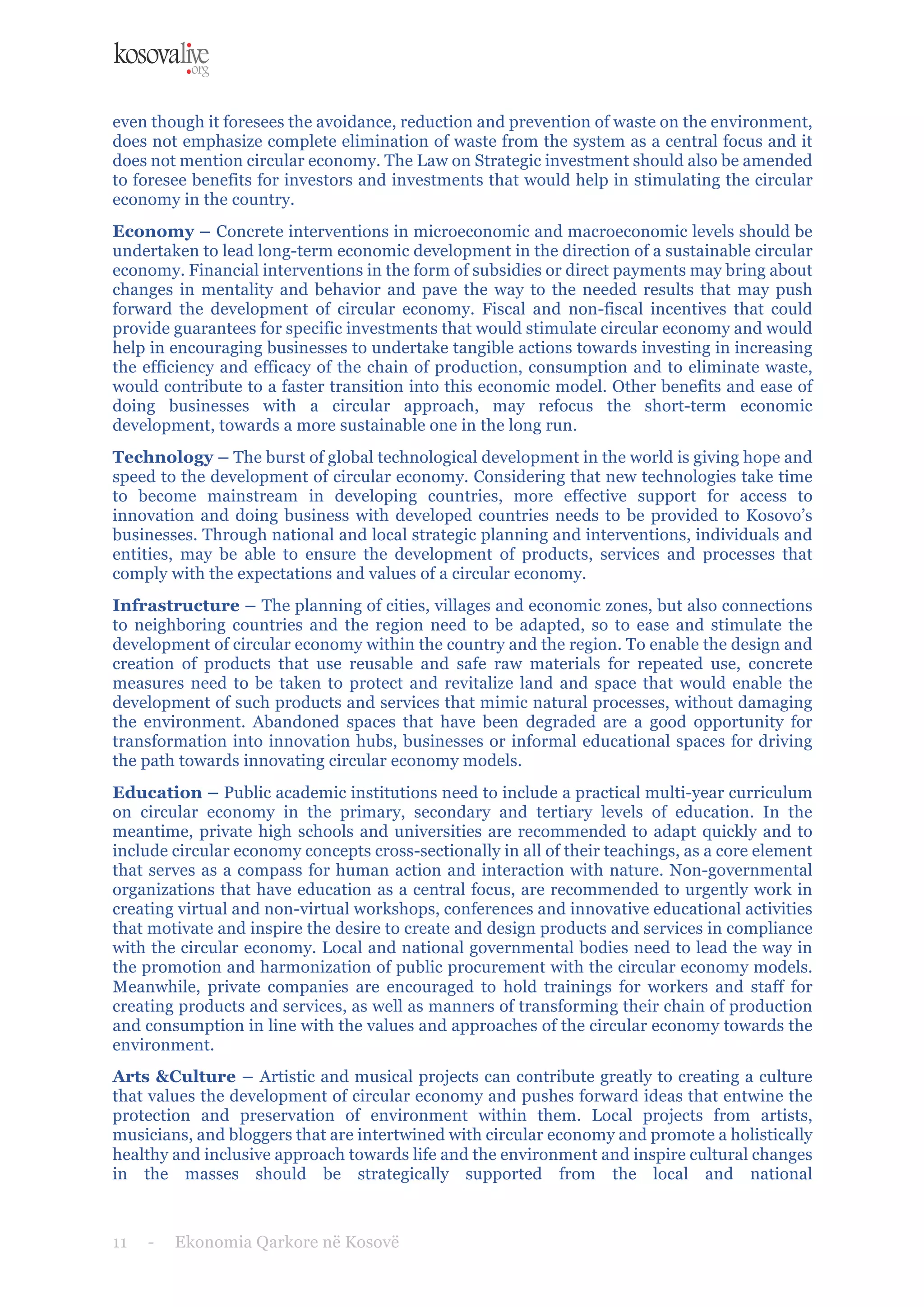 Circular Economy in Kosovo | PDF