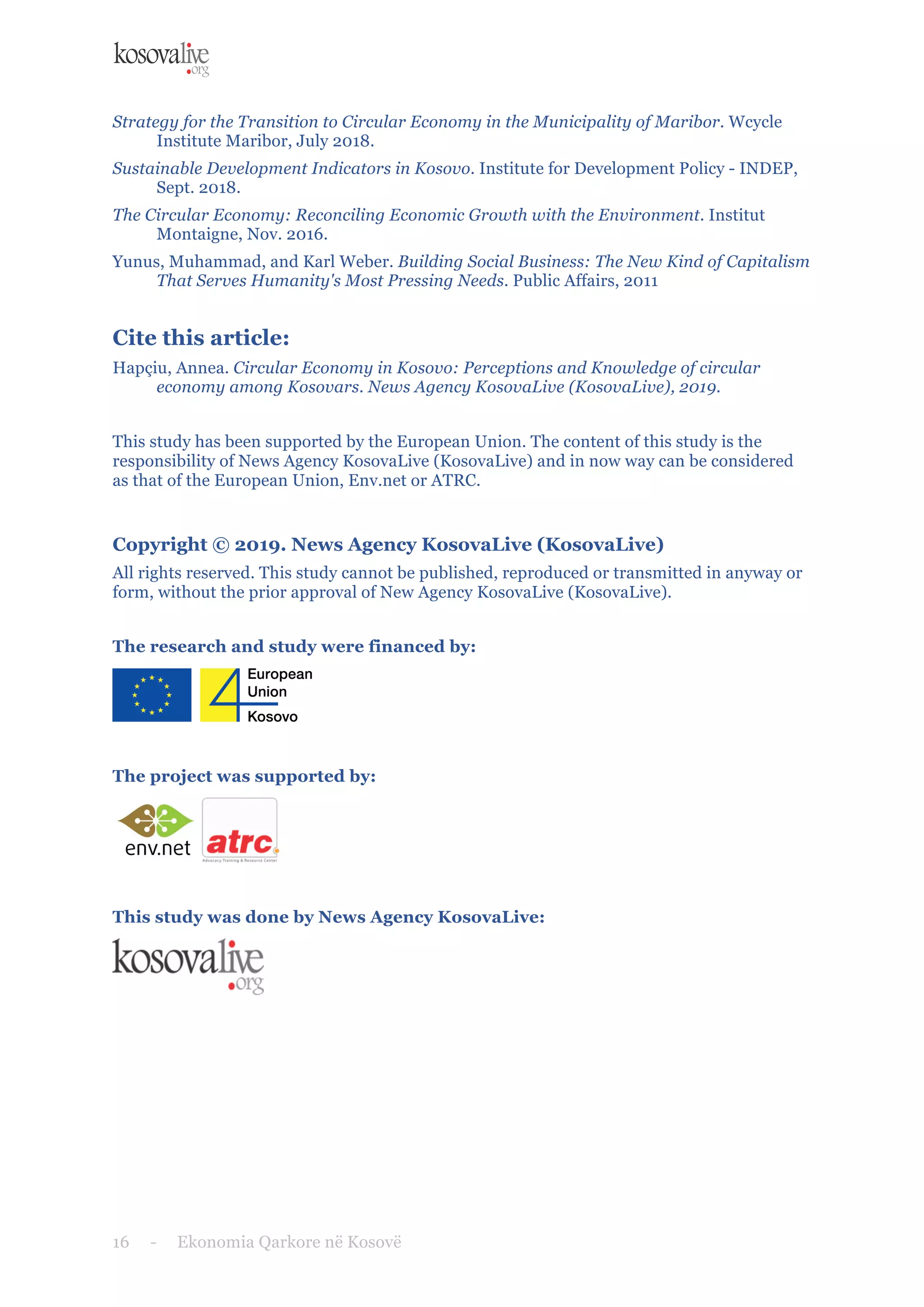 Circular Economy in Kosovo | PDF