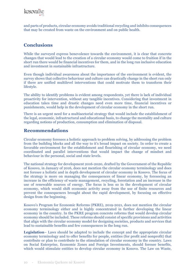 Circular Economy in Kosovo | PDF