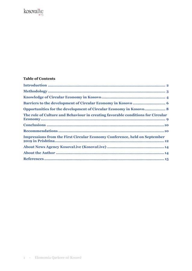Circular Economy in Kosovo | PDF