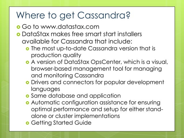 An Overview of Apache Cassandra | PPTX