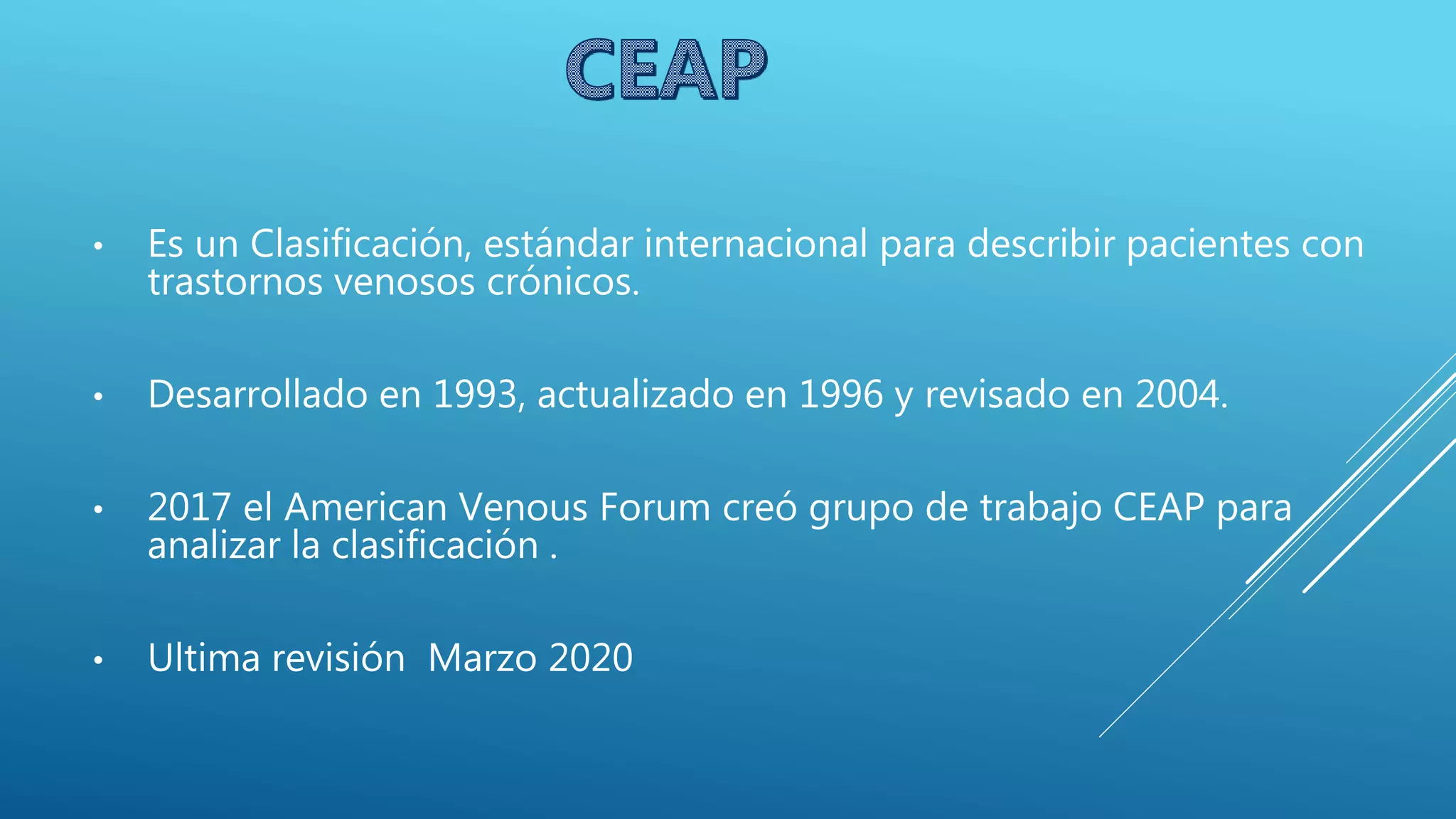 Clasificacion Ceap para varices | PPTX