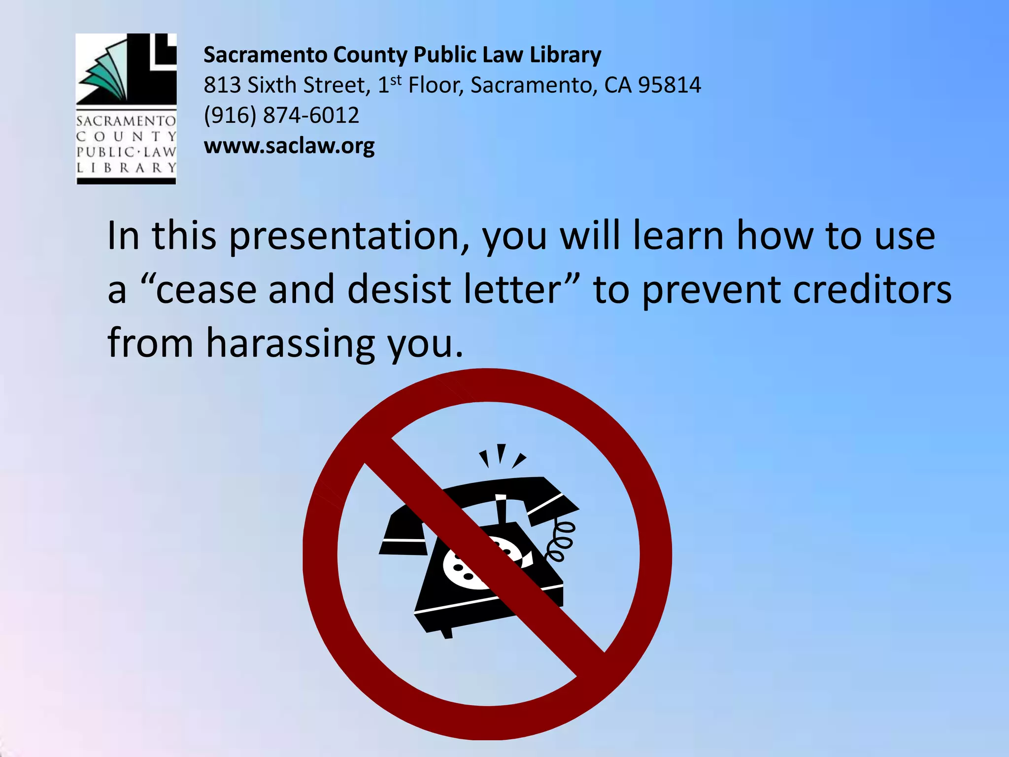 Cease and Desist Letter (English) | PPTX