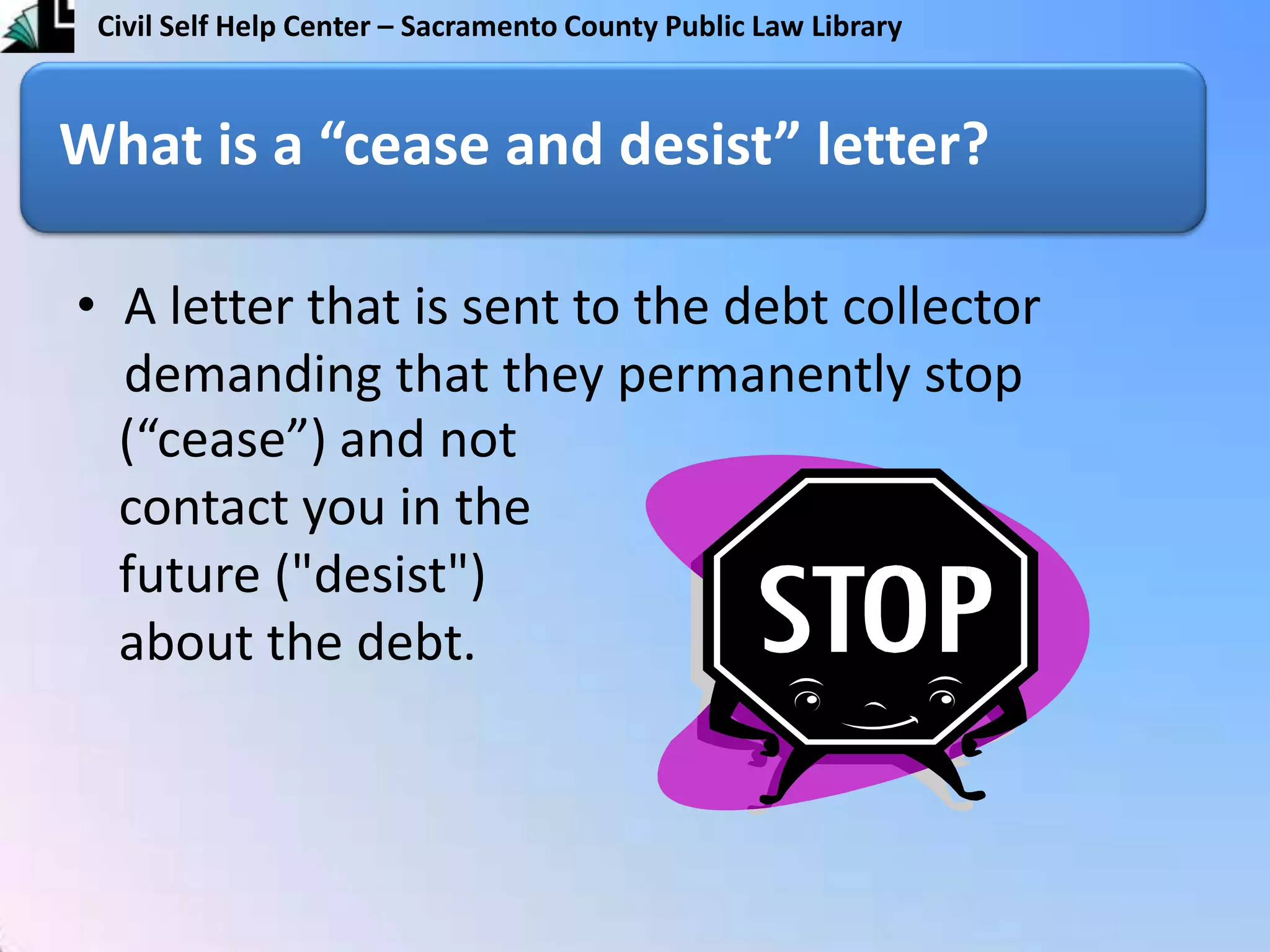 Cease and Desist Letter (English) | PPTX