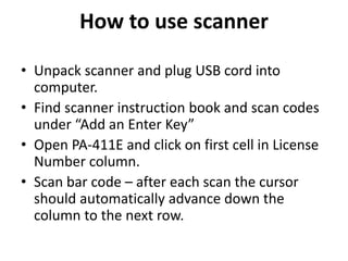 Barcode Scanner Project Instructions | PPTX | Desktop Publishing ...