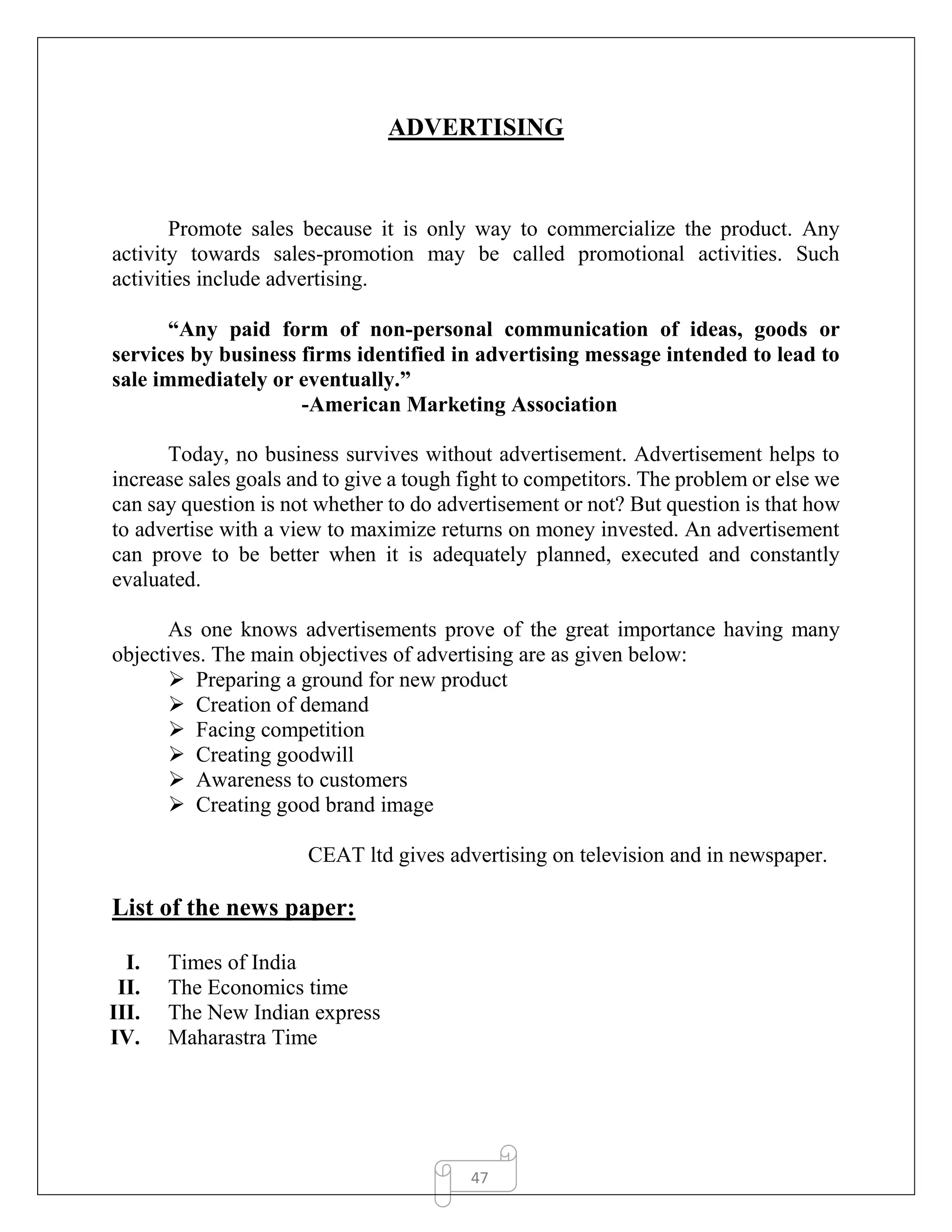 Ceat tyre PROJECT REPORT | PDF